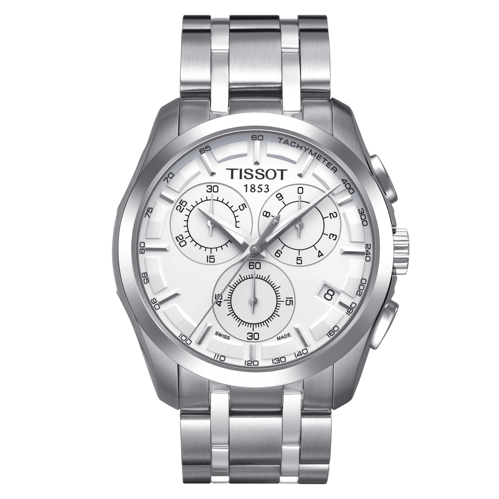 Tissot Couturier Chronograph Silver Dial Men S Watch