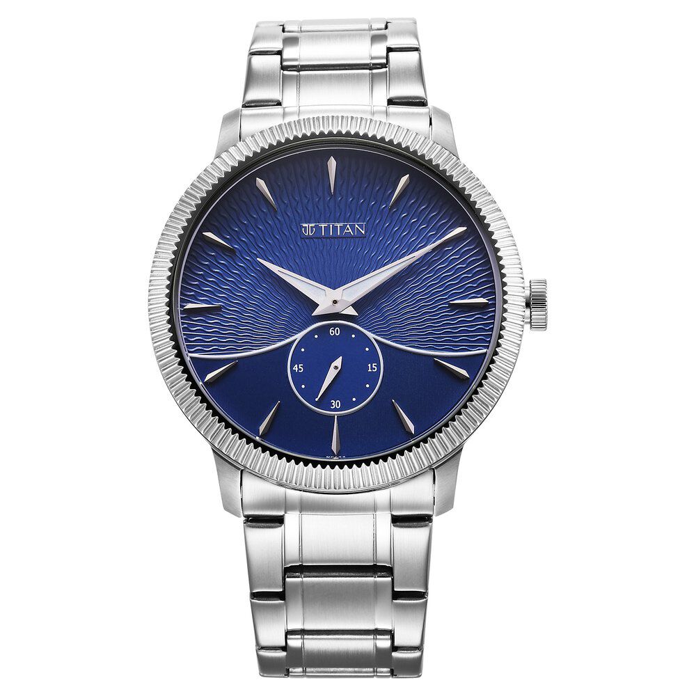 Titan 1828SM02 Regalia Opulent Quartz Blue Dial Men's Watch