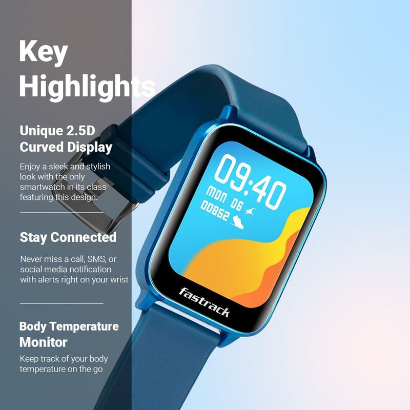 38073AP02 Fastrack Reflex Curv Blue: Health & Sleep Tracker with Bold