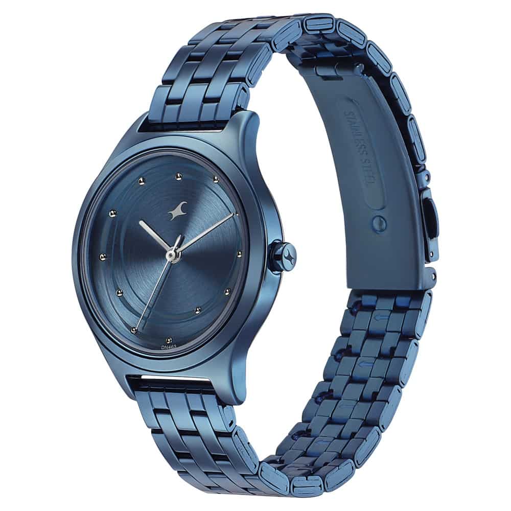 6152QM01 FASTRACK STYLE UP BLUE DIAL STAINLESS STEEL STRAP WATCH FOR G