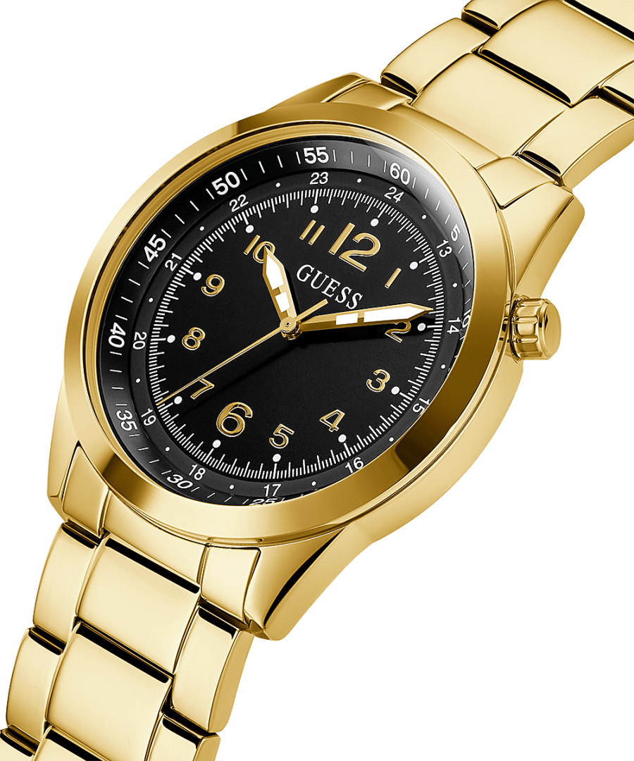 GOLD TONE CASE GOLD TONE STAINLESS STEEL WATCH