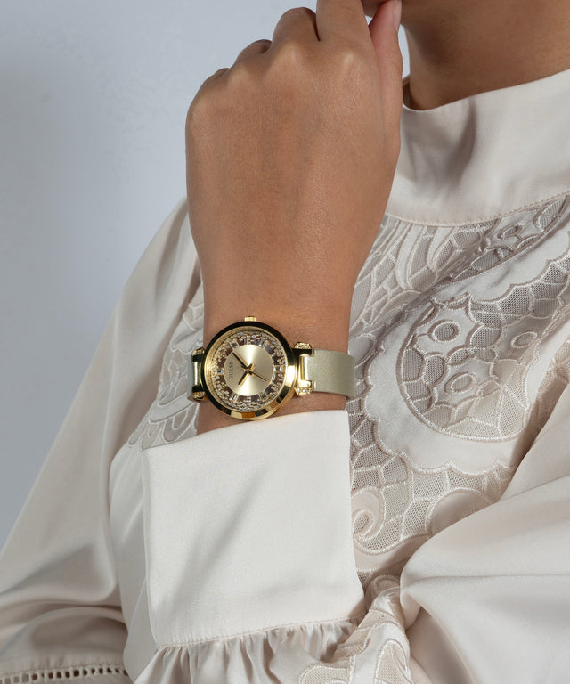 GUESS Ladies Gold Tone Analog Watch-GW0535L4