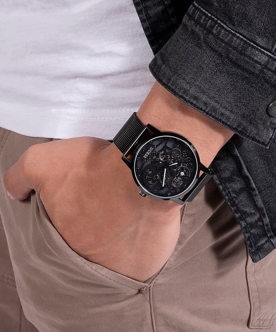 BLACK CASE BLACK MESH WATCH