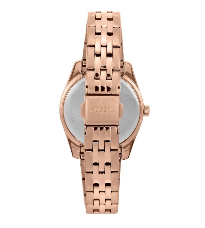 Scarlette Mini Three-Hand Date Rose Gold-Tone Stainless Steel Watch