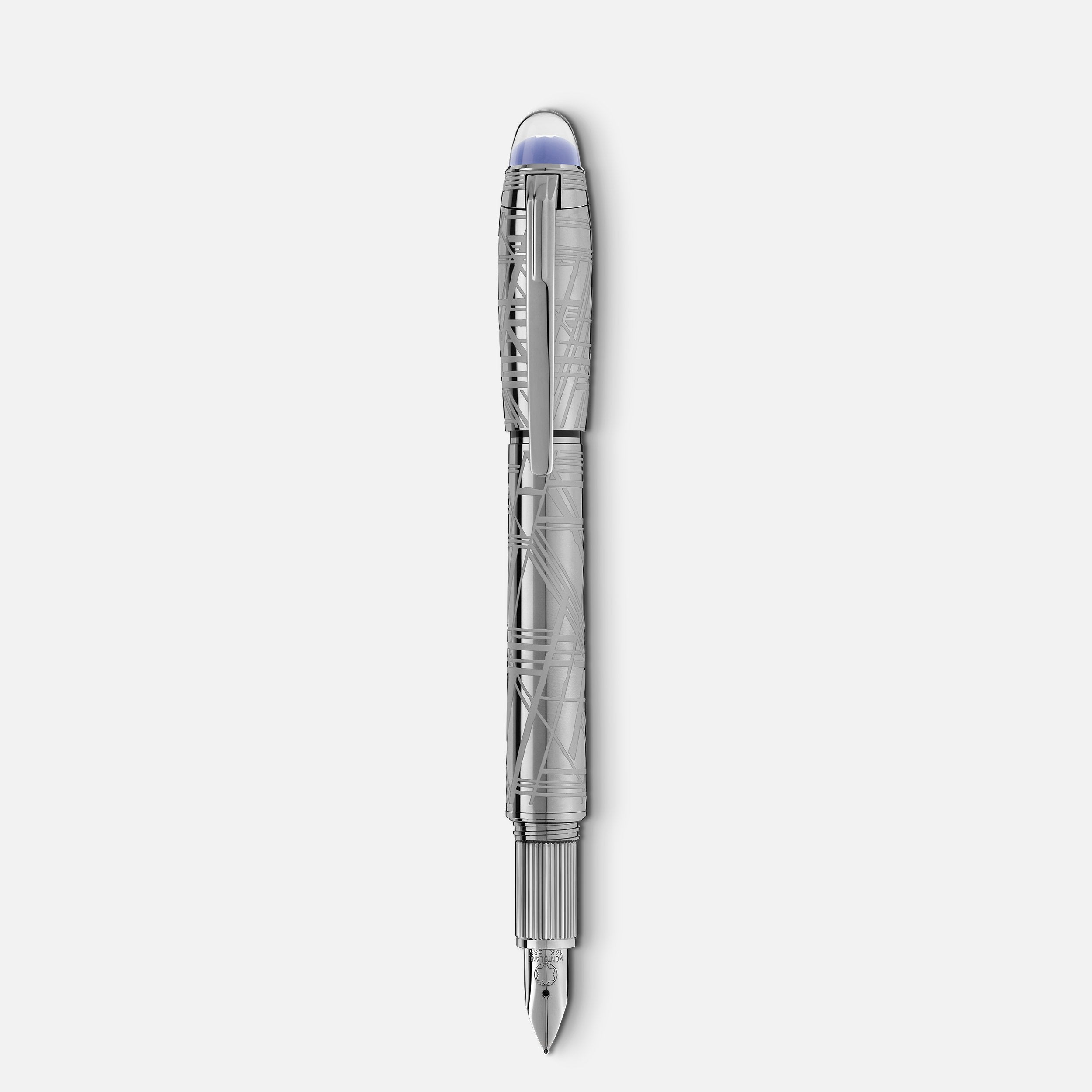 STARWALKER SPACE BLUE METAL FOUNTAIN PEN-MB130218