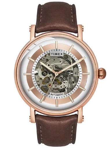 Timex Men'S Silver Dial Full Skeleton Automatic Tweg16715