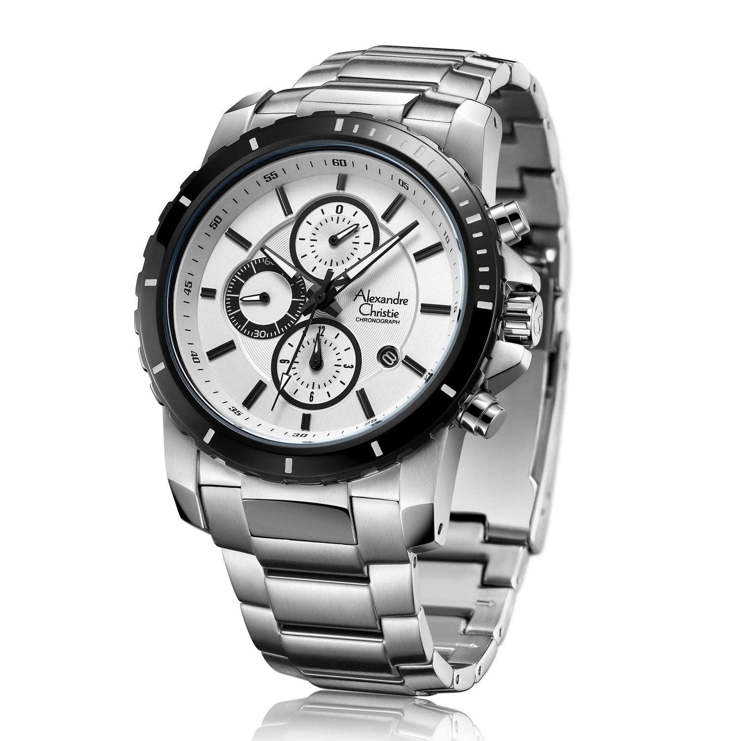 AC 6141 MCB Chronograph For Men – Silver