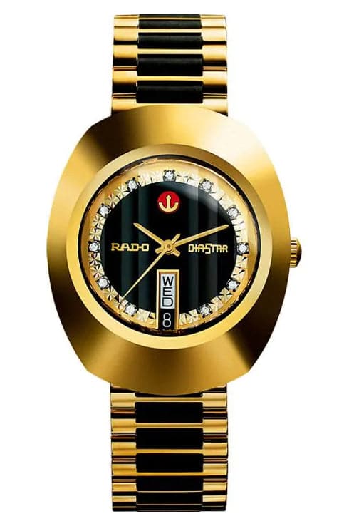 Rado Original Oval Black Dial Men'S Watch