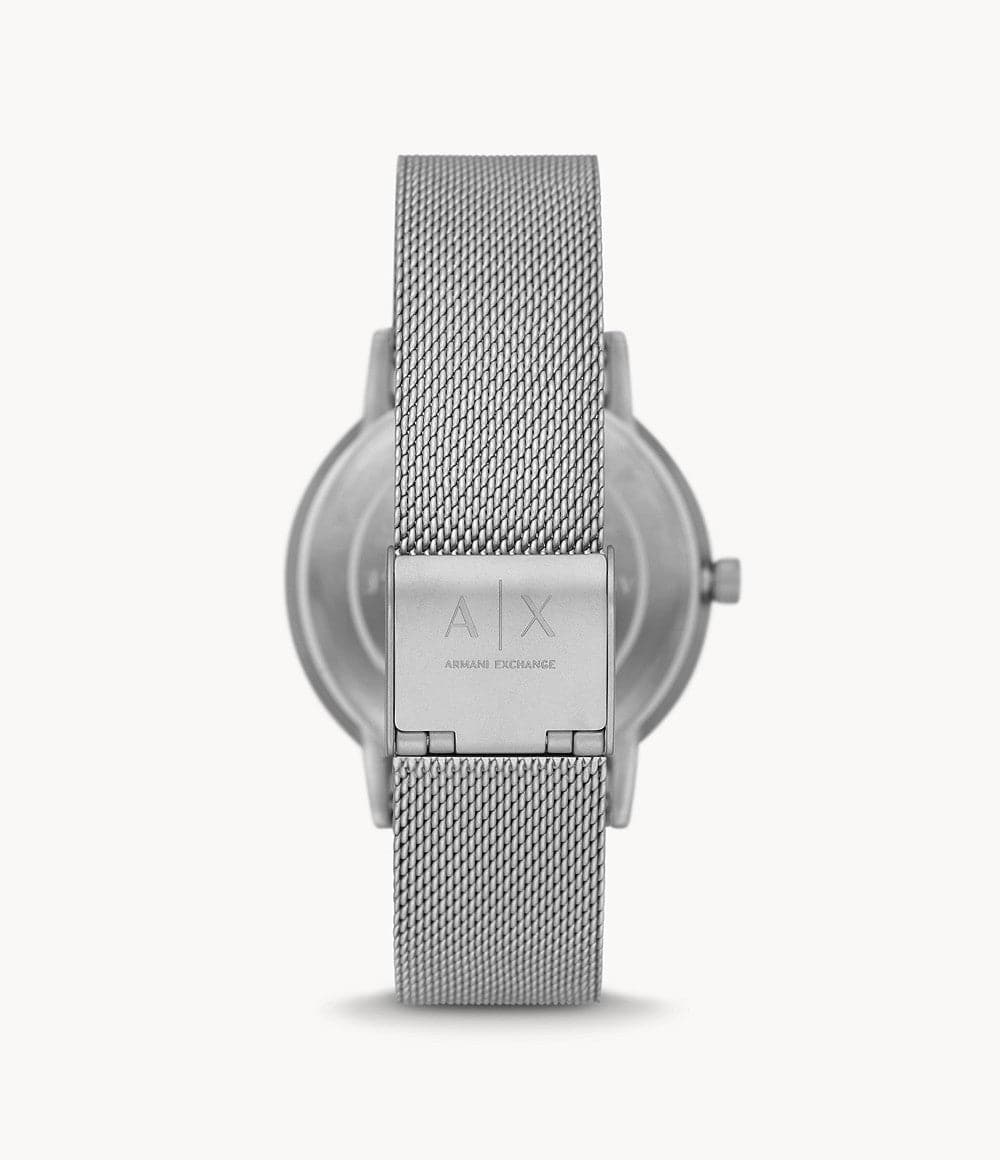 Armani Exchange Three-Hand Stainless Steel Mesh Watch AX5582I