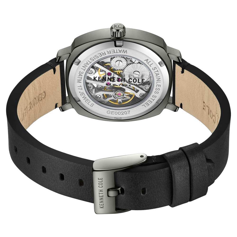 Kenneth Cole Black Dial Analog Mechanical Hand Wound Watch for Men KCW