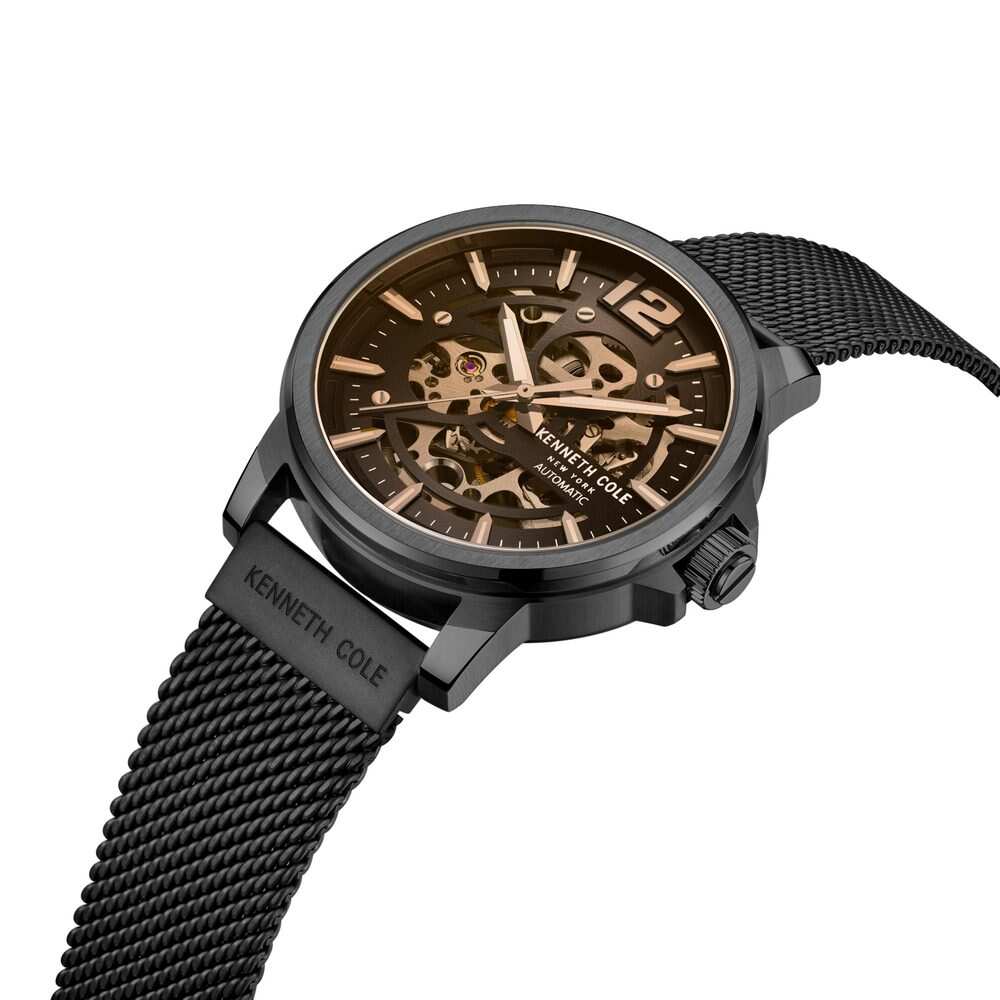 Kenneth Cole Black Dial Automatic Watch for Men KCWGL2220503MN