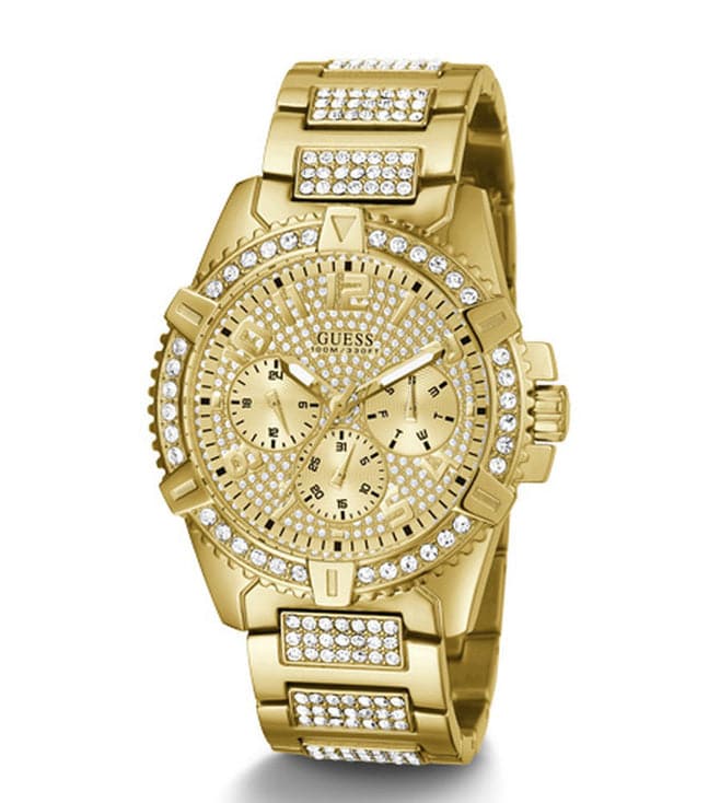Guess Analog Champagne Dial Men'S Watch W0799G2
