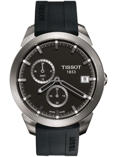 Tissot Titanium Gmt Black Dial Men'S Watch