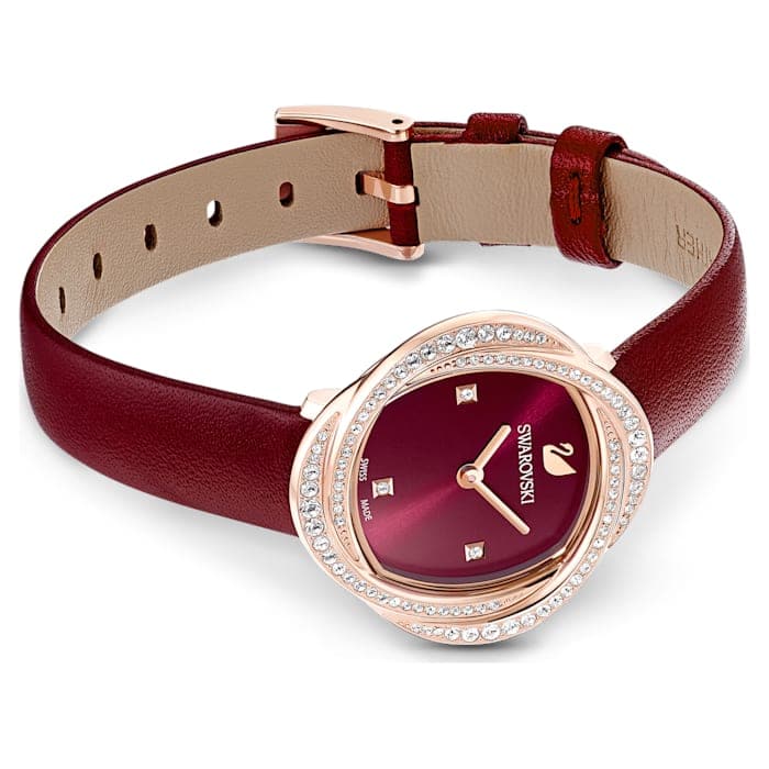 Swarovski Crystal Flower watch Swiss Made, Leather strap 5552780