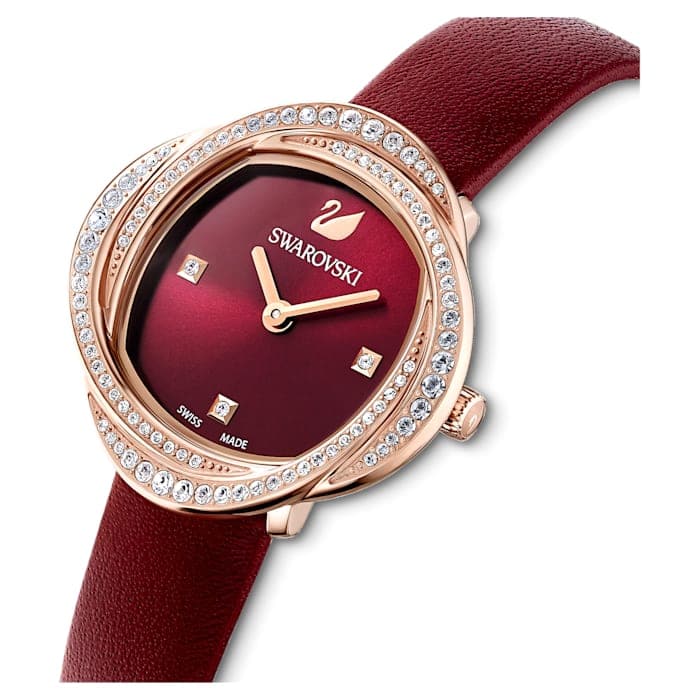 Swarovski Crystal Flower watch Swiss Made, Leather strap 5552780